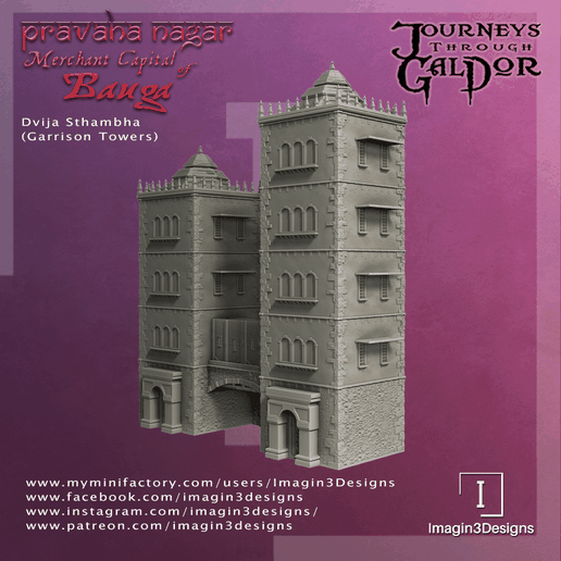 3D file Dvija Sthambha - Garrison Towers 🏗️ ・3D print design to ...