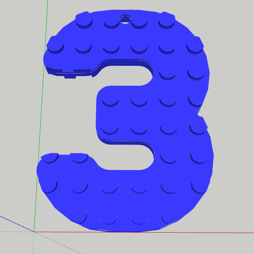 🚧 Number 3 Construction Brick・ STL File for 3D printing・Cults