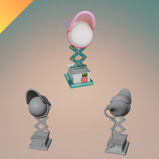 🔦 Cartoon Desk Lamp 3D Model – STL, OBJ and GLB Formats – One-Piece ...