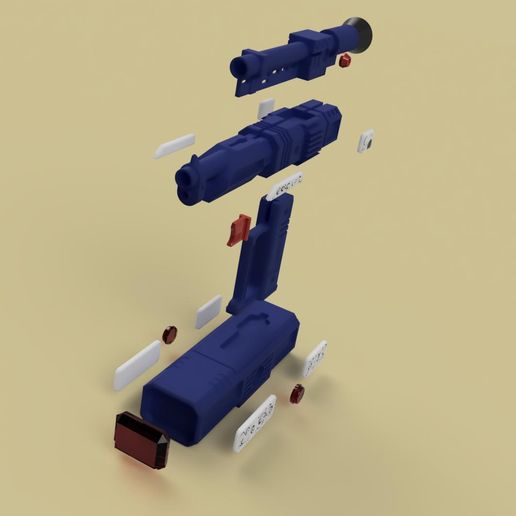 STL file 1980's Cartoon BrveStrr laser gun toy replica 🔫 ・3D printer ...