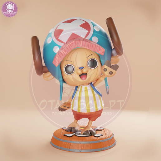 3D file OTAKUSCULPT - Chibi - One Piece - Chopper 💬 ・3D printing design to download・Cults
