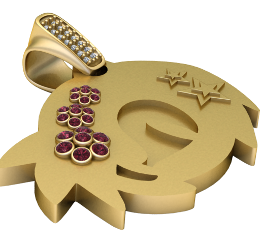 💎 gold face pendant 3d printable model・ STL File for 3D printing・Cults