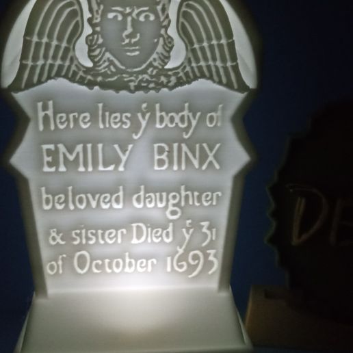🎃 Emily Binx Hocus Pocus 3D Halloween Grave Stone Lights・ STL File for ...