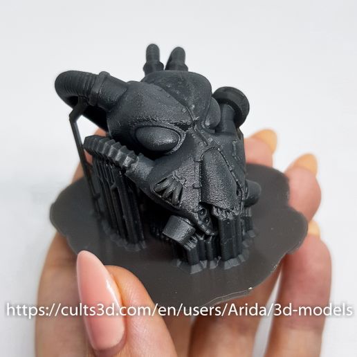 🪖 Fallout 2 enclave power armor helmet - high detailed・ STL File for ・Cults