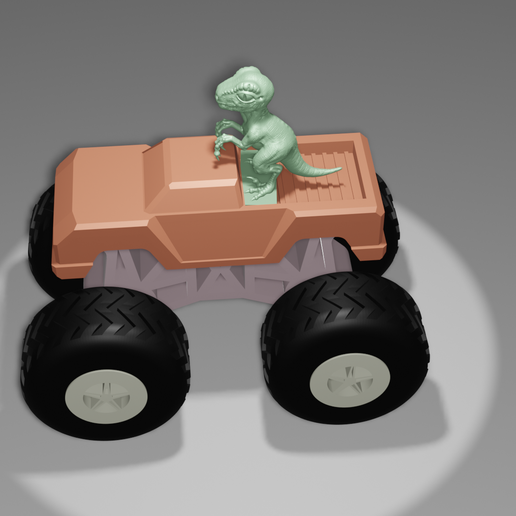 🦖 DINOSAUR RIDING MONSTERTRUCK PRINT-IN-PLACE DINOSAUR / CUTE ...