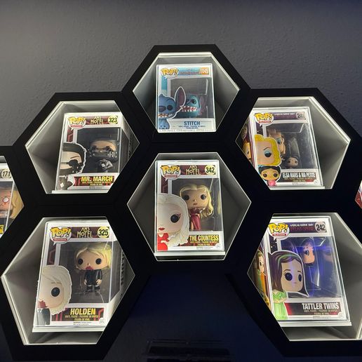 🖼 Hexagon Showcase FunkoPops・ STL File for 3D printing・Cults