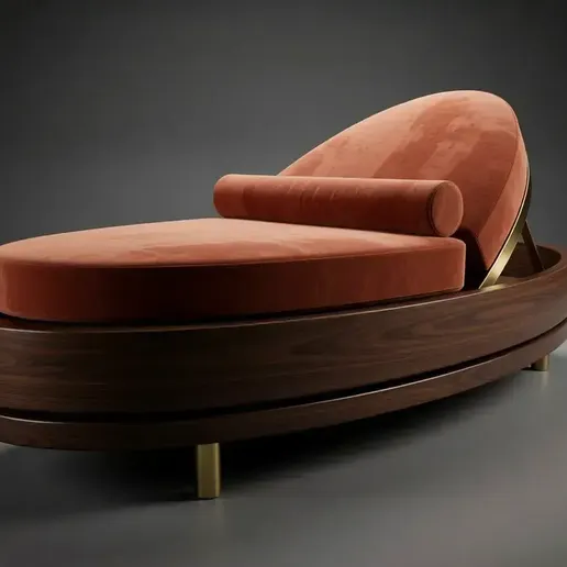 🪑 Modern Adjustable Chaise Lounger 3D Model Minimalist Chair 3D model ...
