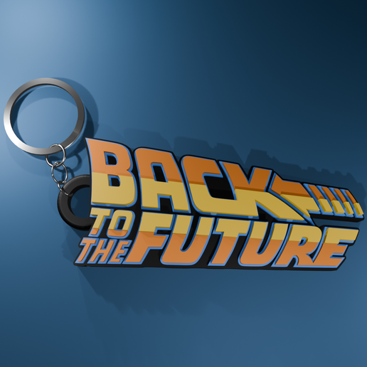 🔙 Back to the Future Keychain in 4 Colors per layer・ STL File for 3D ...