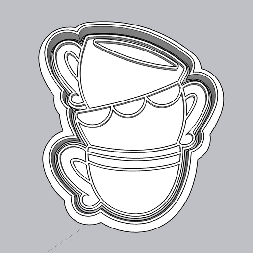 🍪 Alice in Wonderland Cookie Cutter Mugs・ STL File for 3D printing・Cults