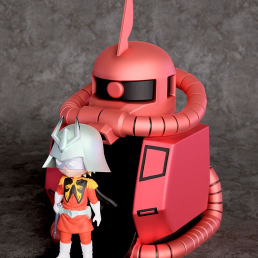 👾 Char Aznable・ 3D File for 3D printing・Cults
