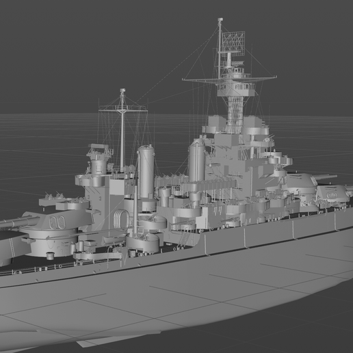 🚢 Digital model of the USS Colorado・ OBJ File for 3D printing・Cults