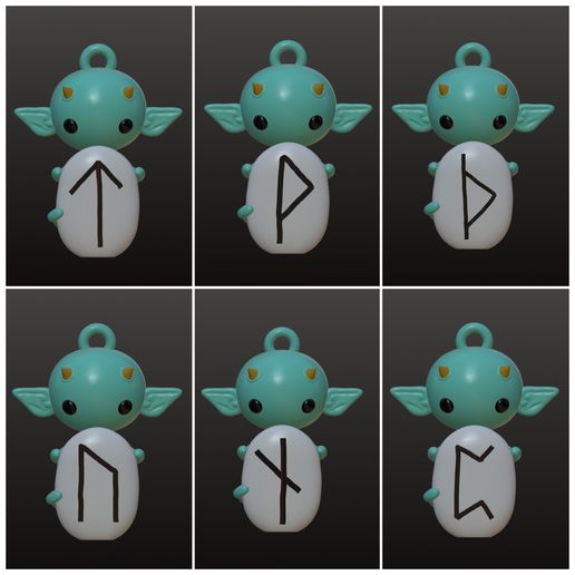 🐉 Celtic Pixie With Rune・ STL File for 3D printing・Cults