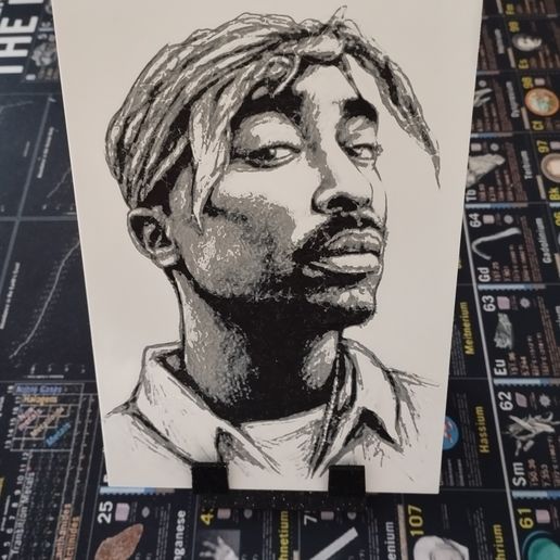 STL file Tupac Shakur illustration 🎨 ・3D printer design to download・Cults