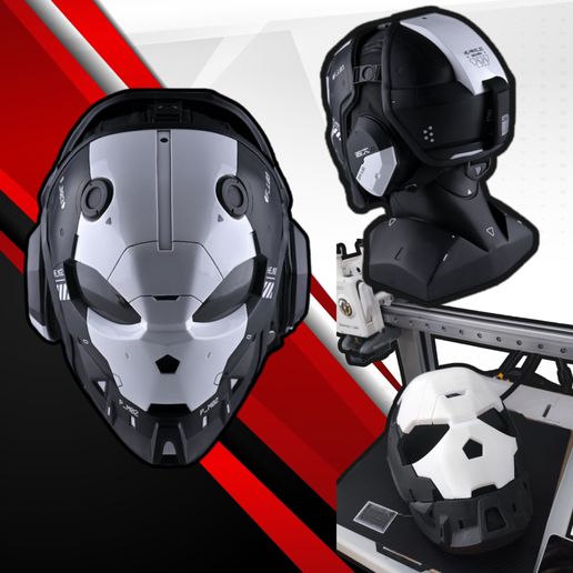 🤖 MACHINE 56 MASK / HE MKX2 INSPIRED・Archivo STL para Impresión 3D・Cults