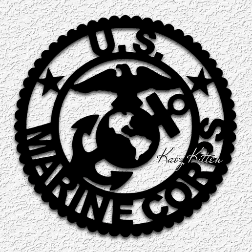 🇺🇸 USA USMC WALL ART MILITARY MARINES HOME DECOR・ STL File for 3D ...