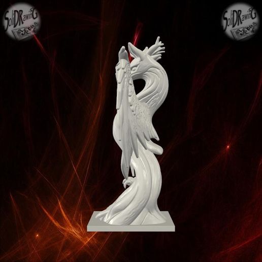 🦅 Ancient Phoenix Rising Spirit – SoliDRawinGs SG713・ STL File for 3D ...
