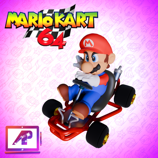 Archivo 3D Mario 90 style Mario Kart 64 🛒 ・Plan imprimible en 3D para ...