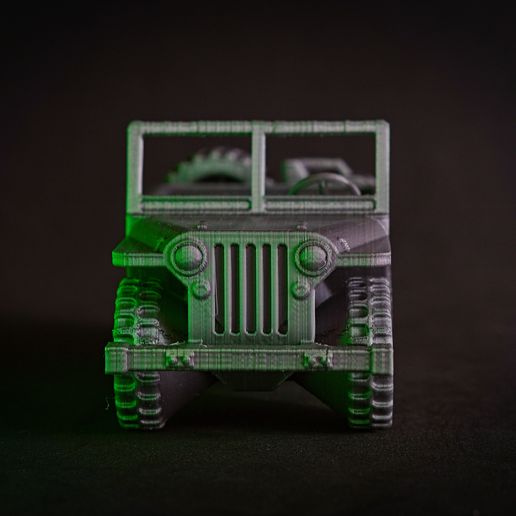 🚗 Army Jeep - Print in place・ STL File for 3D printing・Cults