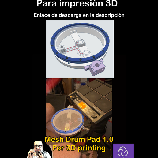 🥁 Mesh Drum Pad 1.0 for 3D Printing / Mesh Drum Pad for 3D Printing ...