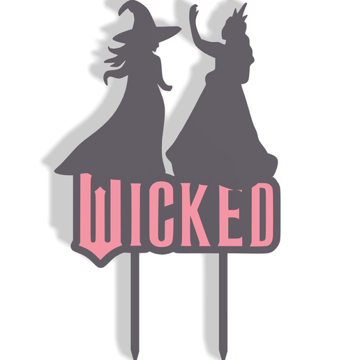 🍰 Topper cake Wicked・ STL File for 3D printing・Cults