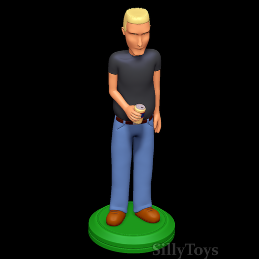 🤴 Jeff Boomhauer - King of the Hill・ 3D File for 3D printing・Cults