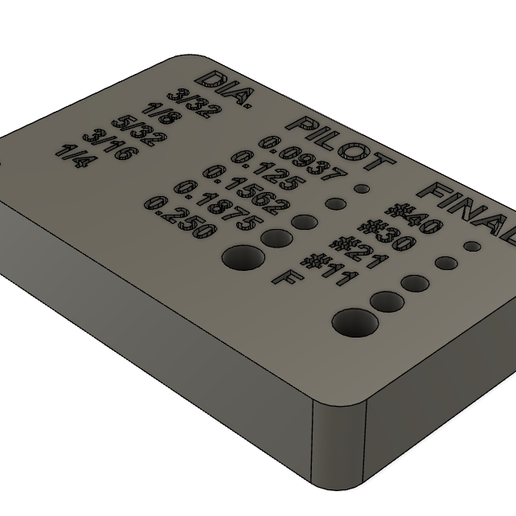 📊 solid shank rivet drill size chart・ STL File for ・Cults