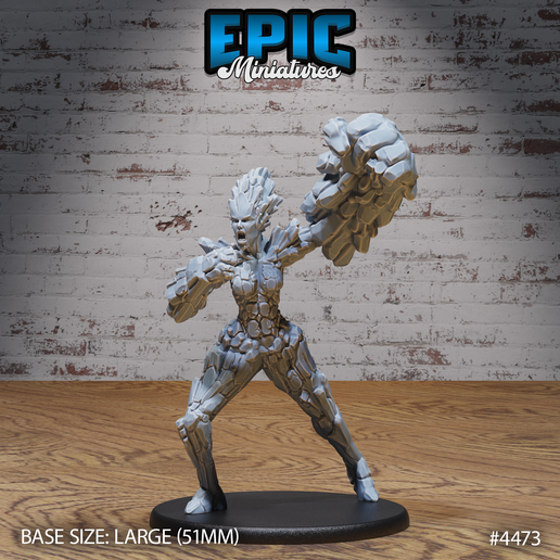 3D file Earth Elemental Female Set ‧ DnD Miniature ‧ Tabletop ...