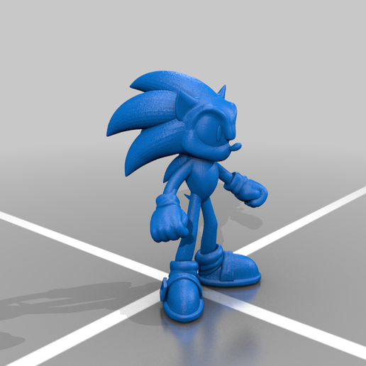 🦔 Sonic the hedgehog fanart figure・Free 3D File for ・Cults