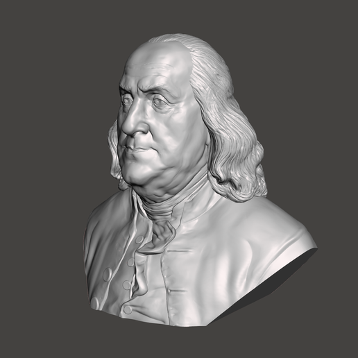 📁 3D Model of Benjamin Franklin - High-Quality STL File for 3D Printing ...