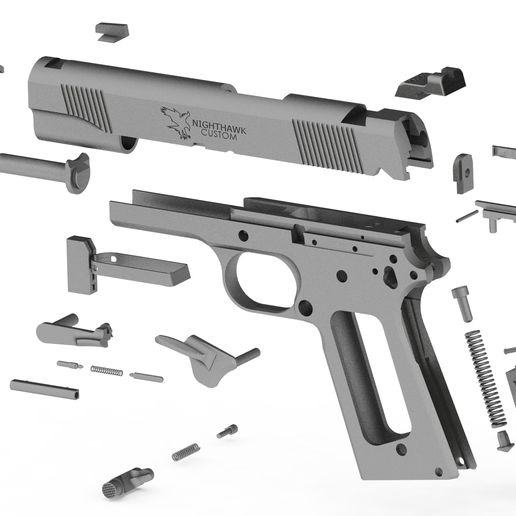 🇺🇸 1911 colt parts collection・ STL File for ・Cults