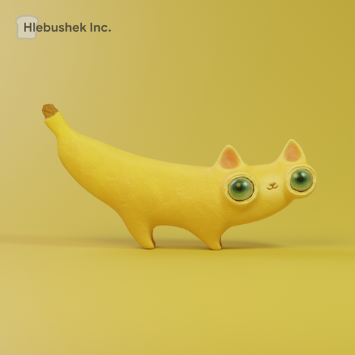 arquivo STL Gato banana 🍌 ・design de impressão 3D para download・Cults