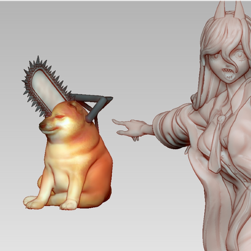 Archivo 3D Chain Saw Cheems 🪚 ・Plan para descargar y imprimir en 3D・Cults