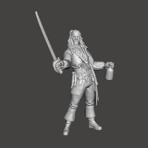 🏴‍☠️ JACK SPARROW DRUNK MINIATURE MODEL FANTASY GAMES RPG DND・ STL File ...