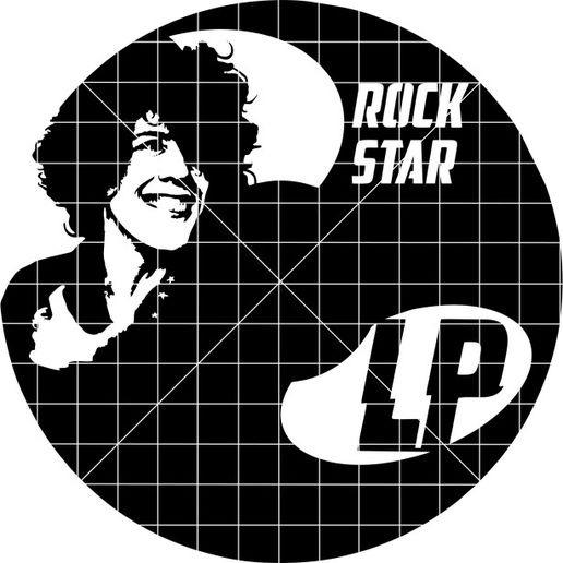 DXF file LP singer for laser cutting on vinyl record DXF file 🧑‍🎤 ・3D ...