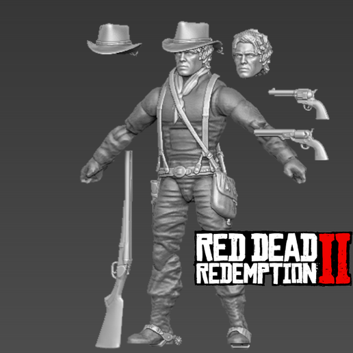 😵 arthur morgan kit 1/12 red dead redemption 2・ OBJ File for 3D ...