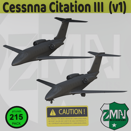 ️ Cessna Citation III (PRIVET JET) V1・ STL File for 3D printing・Cults