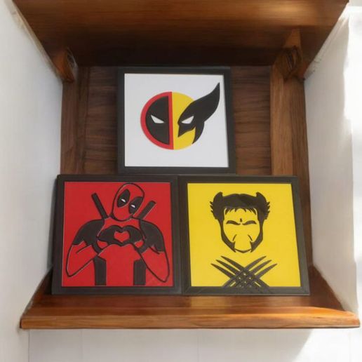 3D printing DEADPOOL THEME DECORATIVE FRAME・Cults