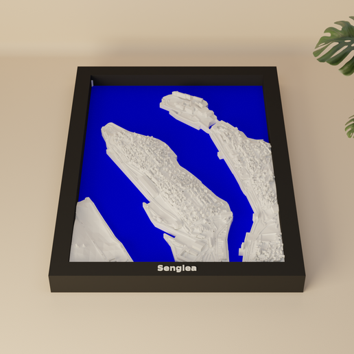 🇲🇹 Senglea, Malta - 3D Miniature・ STL File for 3D printing・Cults