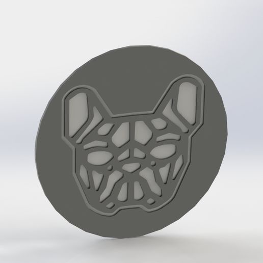 STL file Cup Coaster French Bulldog 🏠 ・3D printing template to download ...
