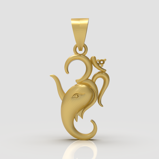 STL file Om Ganesh Pendant-002 🎨 (OBJ)・Model to download and 3D print・Cults