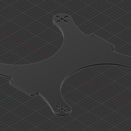 🖼️ Drone frame 5-inch (quadcopter) - base plate・Fichier STL Gratuit ...