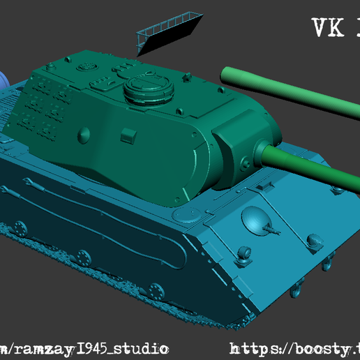 🪖 VK 168.01 (p) German superheavy tank 1:100・ STL File for 3D printing ...