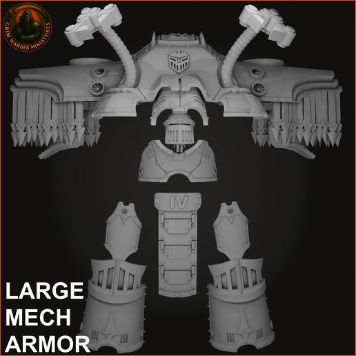 🤖 Veterans of Steel Large Mech Armor・ 3D File for 3D printing・Cults