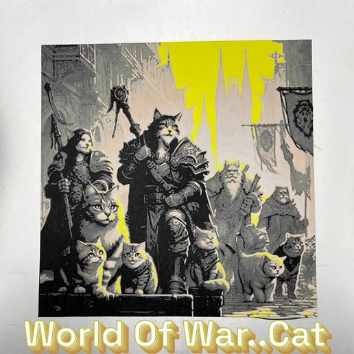 🗺️ World of War..cat・Free STL File for 3D printing・Cults