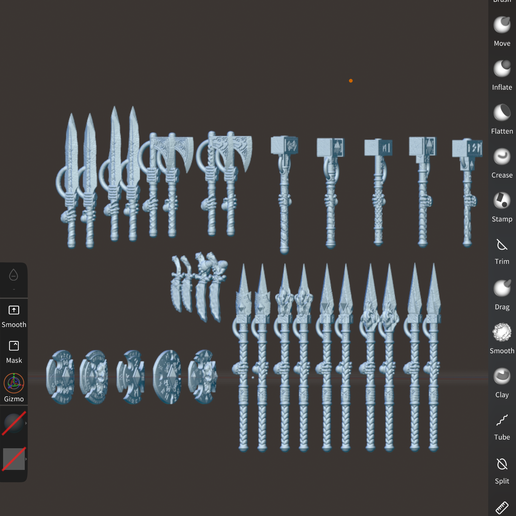 🔫 Viking melee weapons and shields・ 3D File for ・Cults
