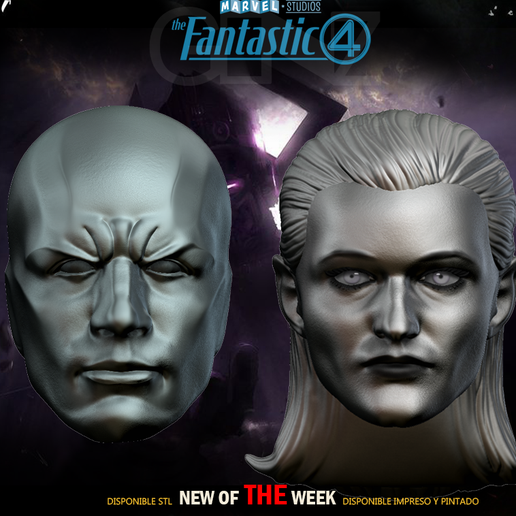 👾 SILVER SURFER / NORRIN RADD / SHALLA BAL HEADS・ STL File for 3D ...