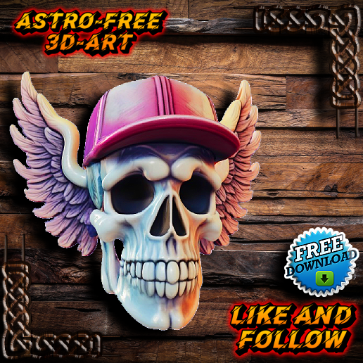 Free STL file Skull Deko #5 (FREE) 💀 ・3D printable model to download・Cults