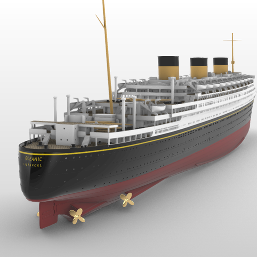 ⭐ Print ready RMMV OCEANIC III, White Star Line's mega ocean liner, 1/ ...