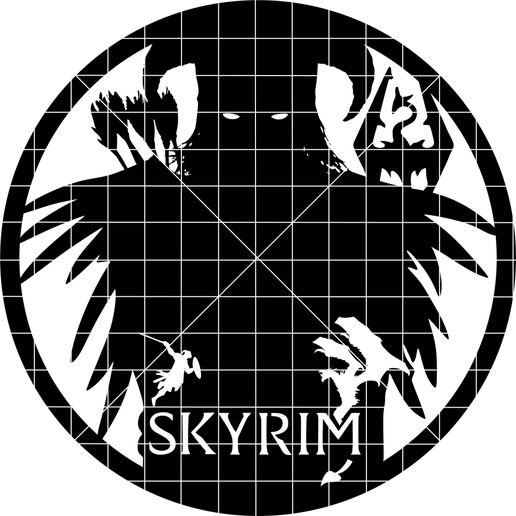 ⏺️ Skyrim for laser cutting on vinyl record DXF file・ DXF File for CNC ...