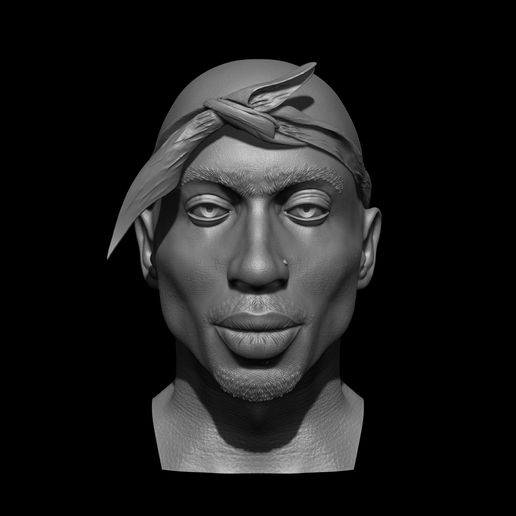 👤 2Pac Shakur Bust – Printable 3D Model・ 3D File for 3D printing・Cults